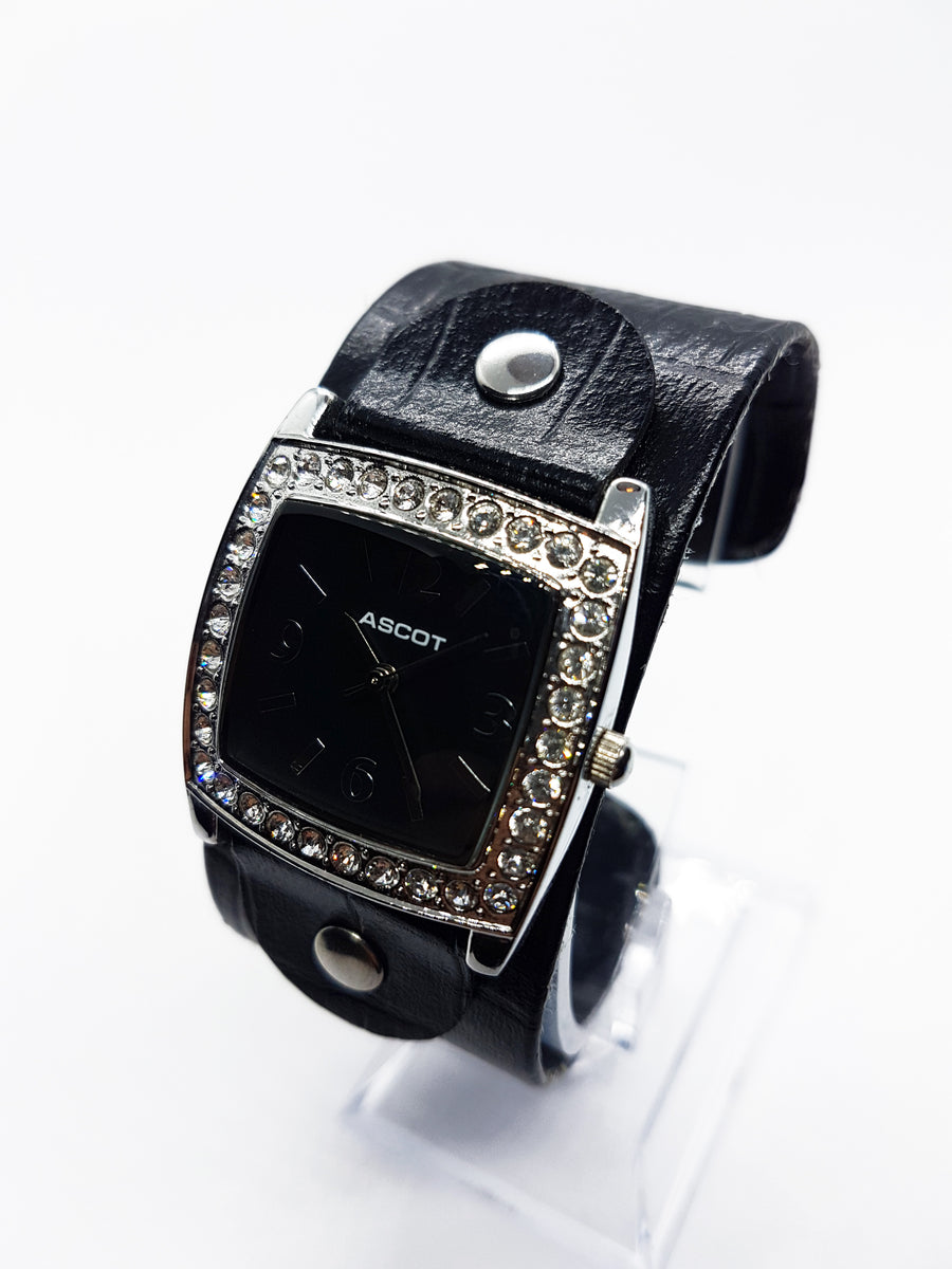 Luxury Ascot Watch For Women | Silver-Tone Rhinestones Gift Watch ...