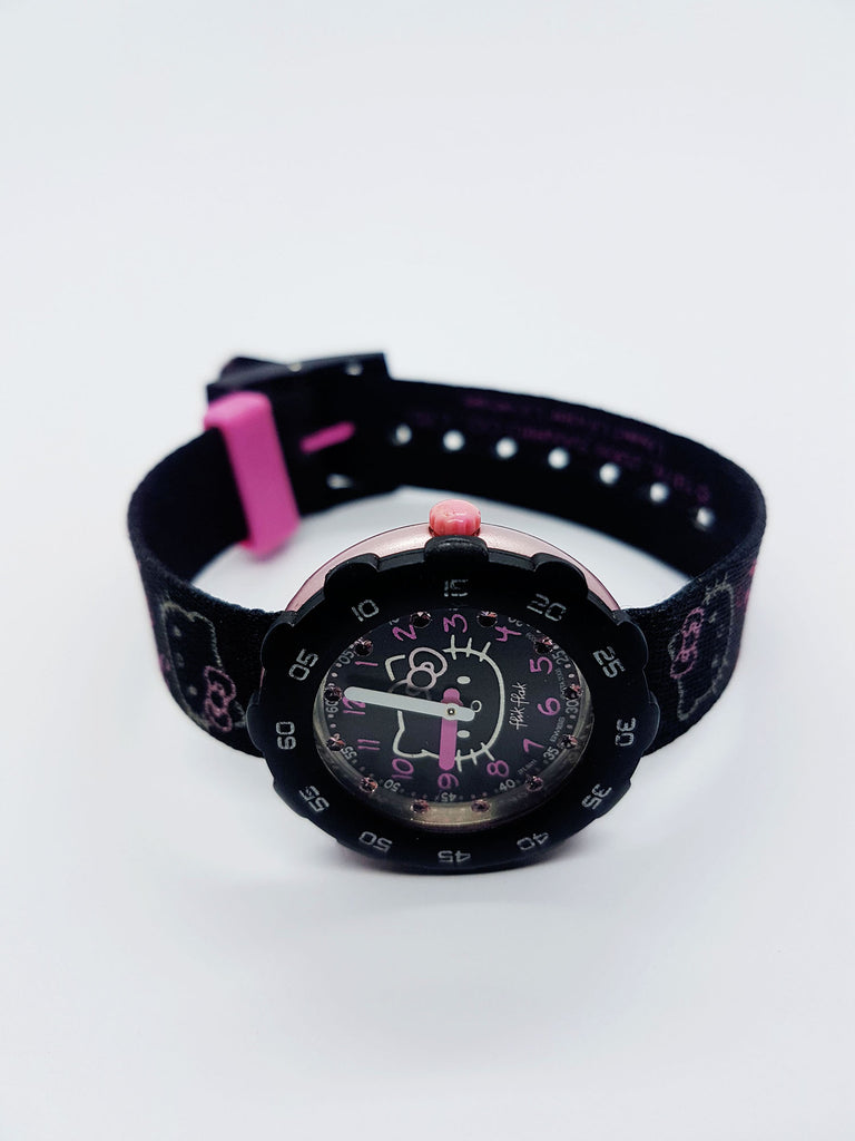 Hello Kitty Black & Pink Flik Flak by Swatch Watch | Swiss Watches ...