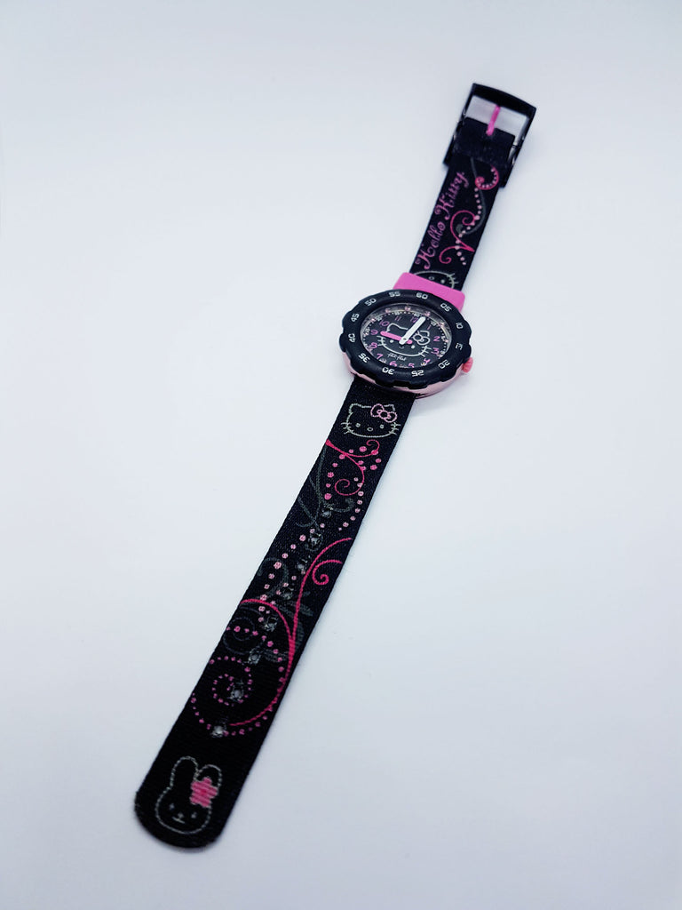 Hello Kitty Black & Pink Flik Flak by Swatch Watch | Swiss Watches ...