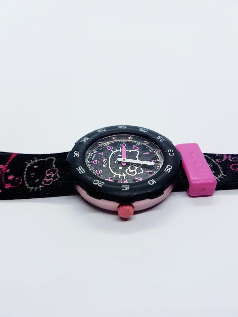 Hello Kitty Black & Pink Flik Flak by Swatch Watch | Swiss Watches ...