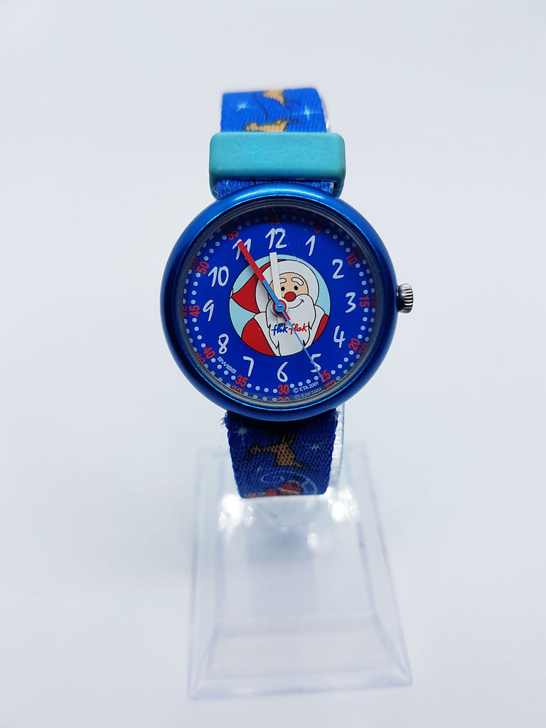 Chrismas Flik Flak Swiss Watch for Men and Women | Blue Santa Watch ...