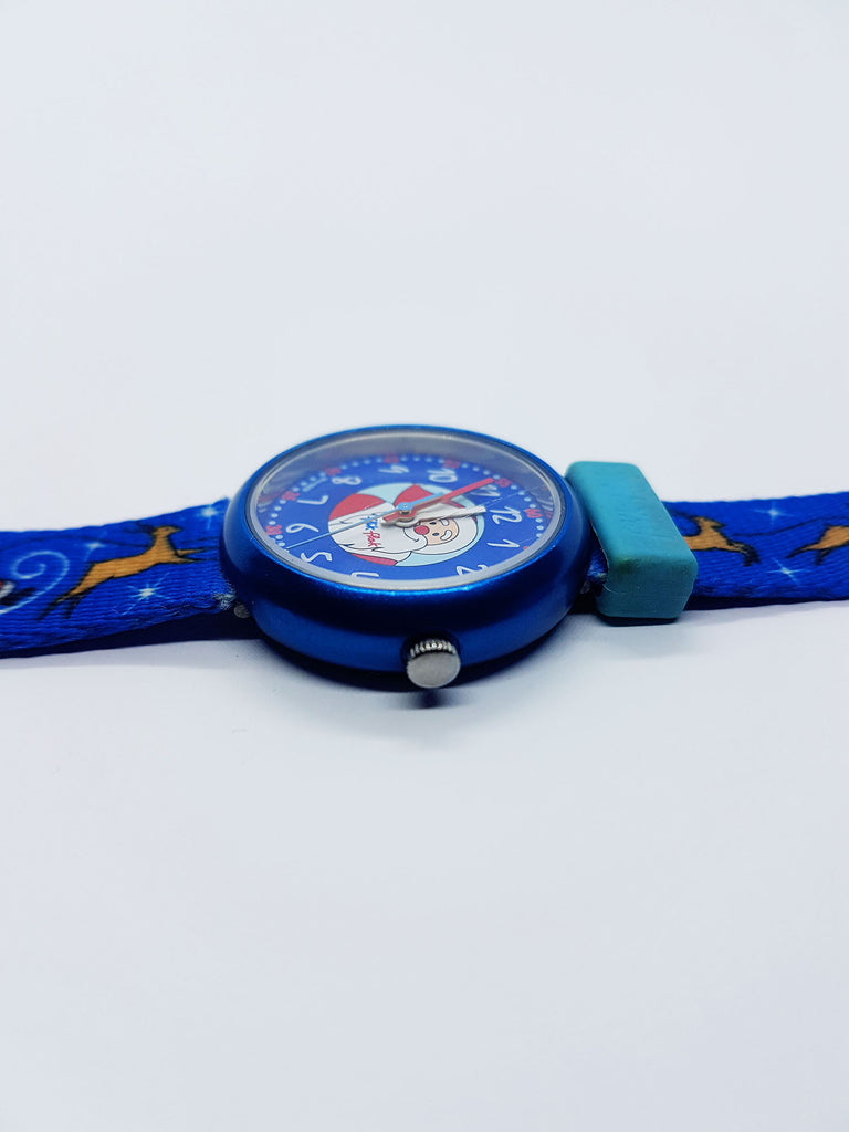 Chrismas Flik Flak Swiss Watch for Men and Women | Blue Santa Watch ...