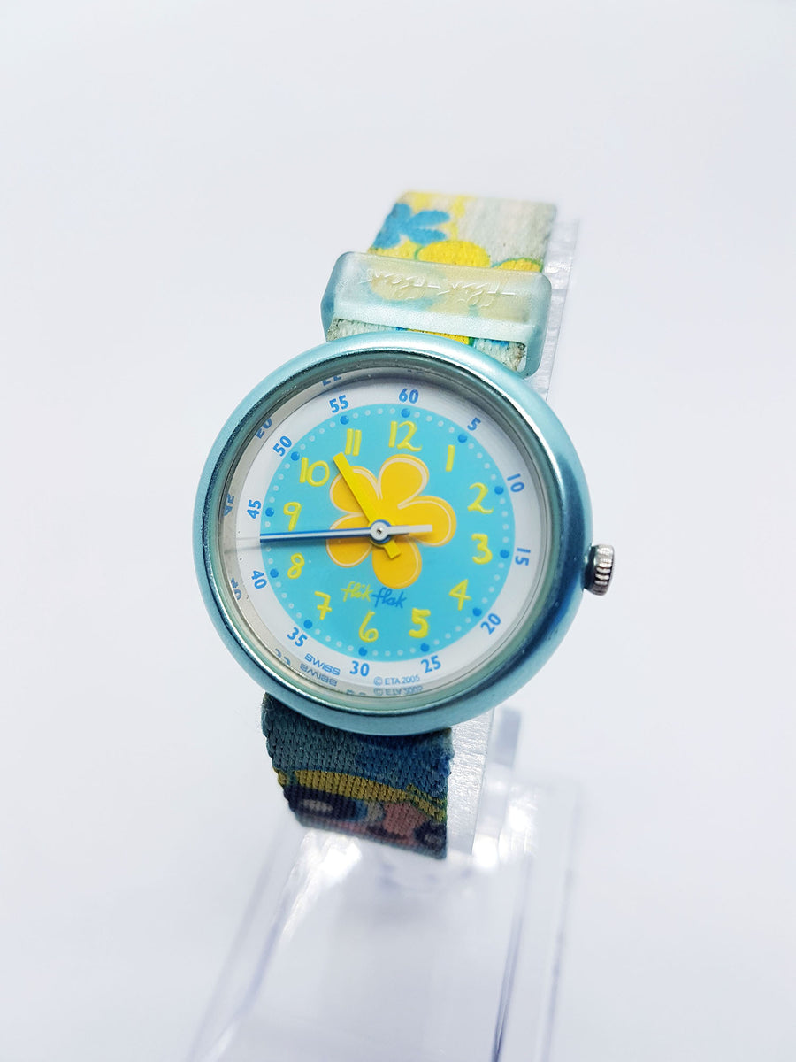 Bubbles Powerpuff Girls Swiss Watch | Floral Hippie Flik Flak Watch ...