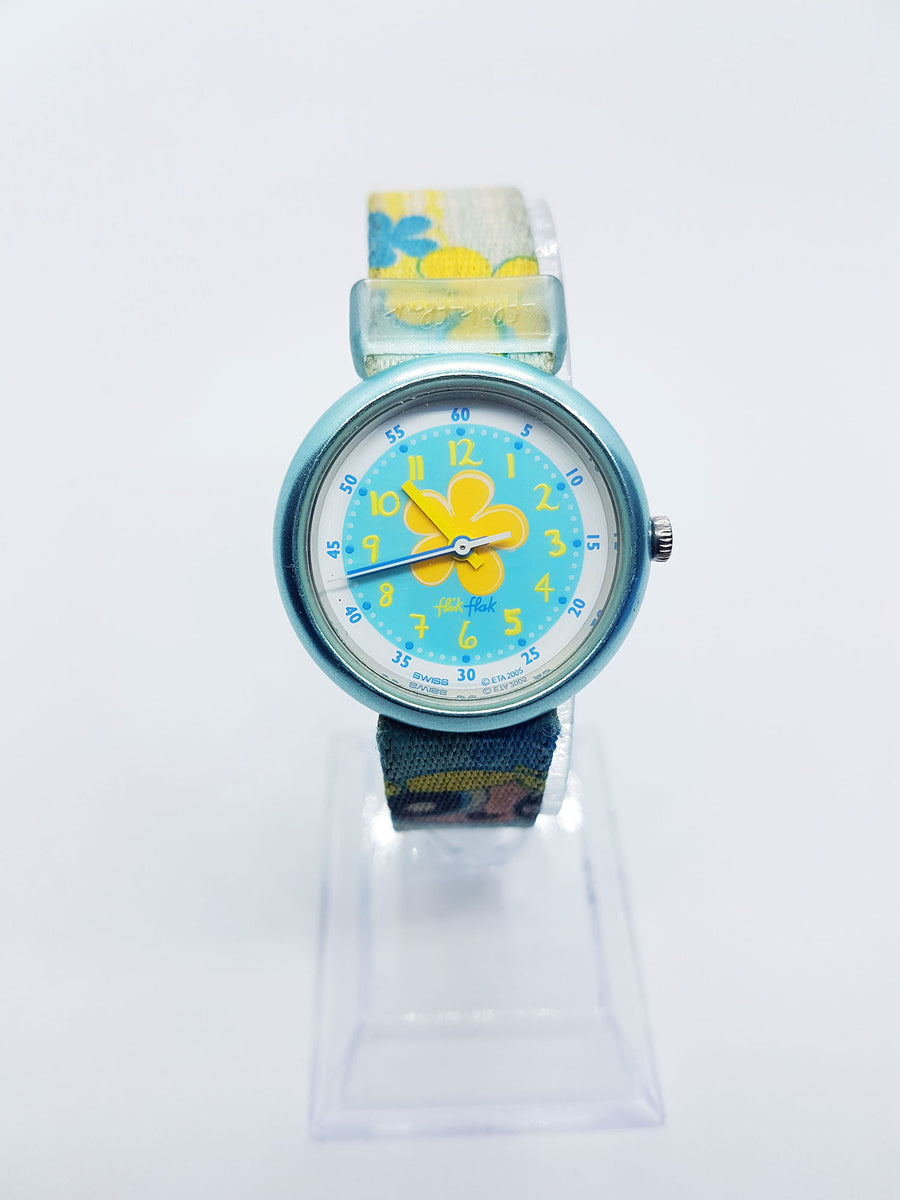 Bubbles Powerpuff Girls Swiss Watch | Floral Hippie Flik Flak Watch ...