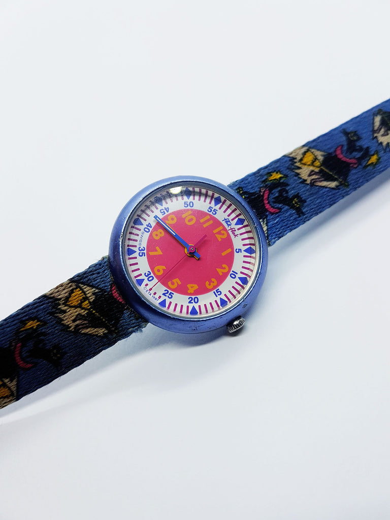 Witchcraft Swiss Made Flik Flak Watch | Halloween Basket Witch Watch ...