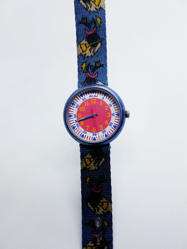 Witchcraft Swiss Made Flik Flak Watch | Halloween Basket Witch Watch ...