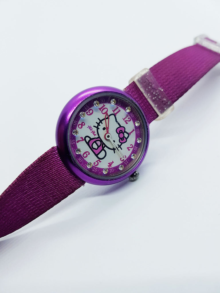 Magenta Hello Kitty Flik Flak Suisse montre Pour les femmes et les ...