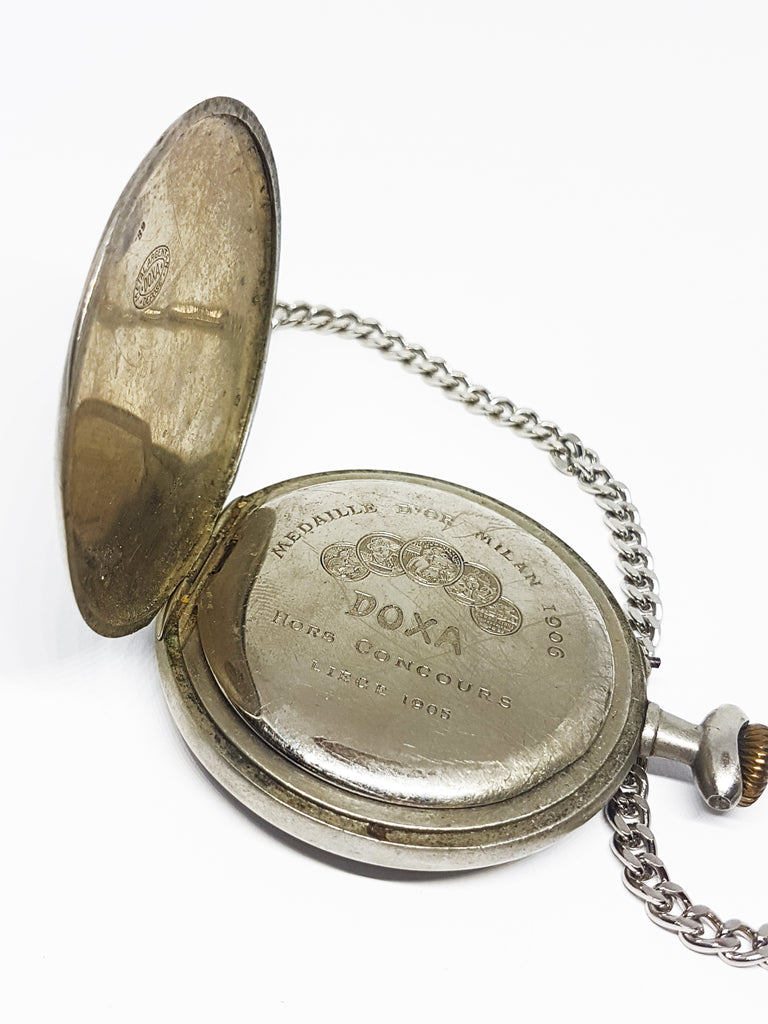 DOXA Vintage Swiss Pocket Watch | 100 Years Old Silver Pocket Watch ...