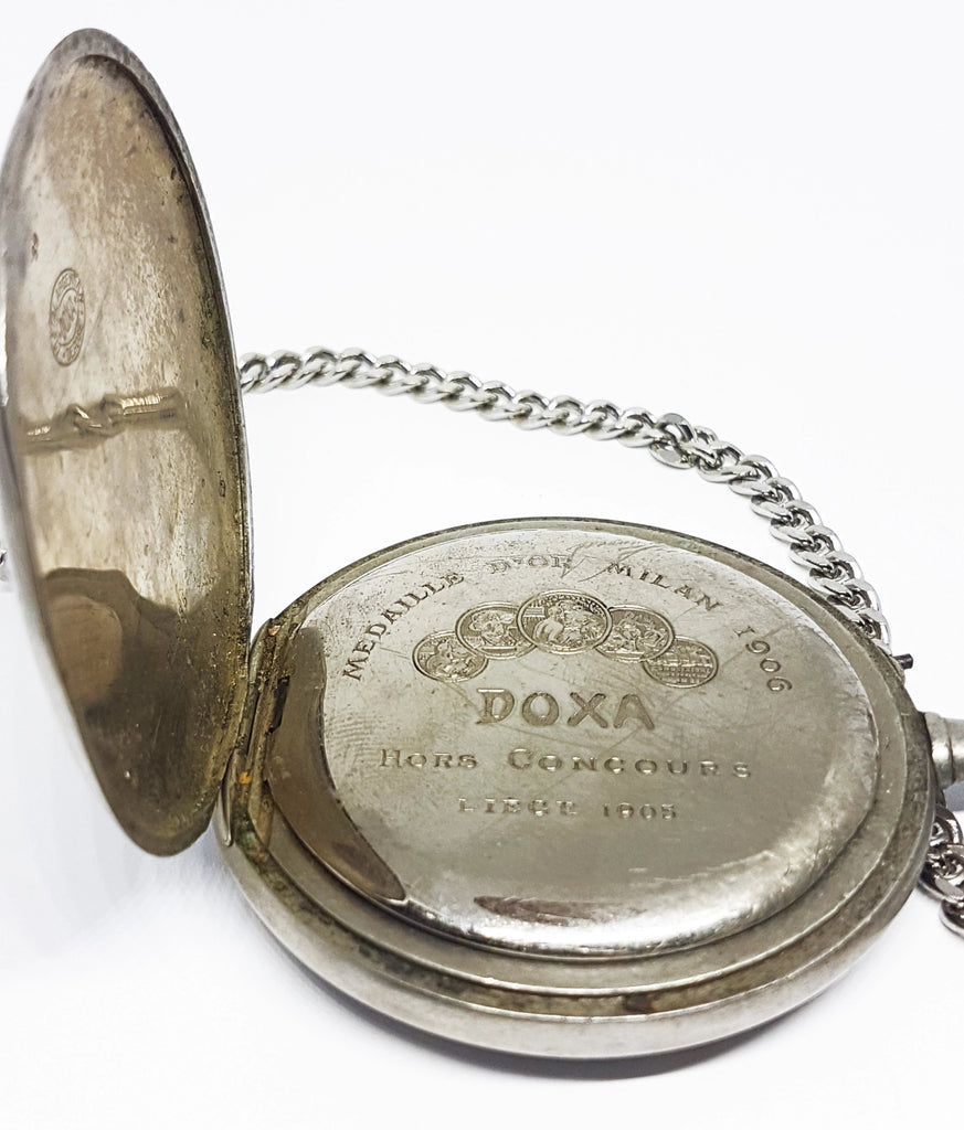 DOXA Vintage Swiss Pocket Watch | 100 Years Old Silver Pocket Watch ...