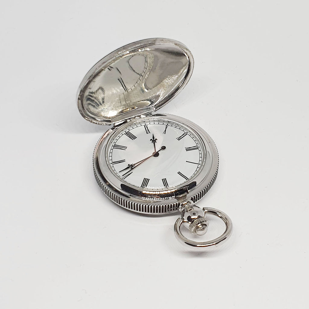 Silver-tone Baby Angel Pocket Watch | Silver & Black Vest Watch ...