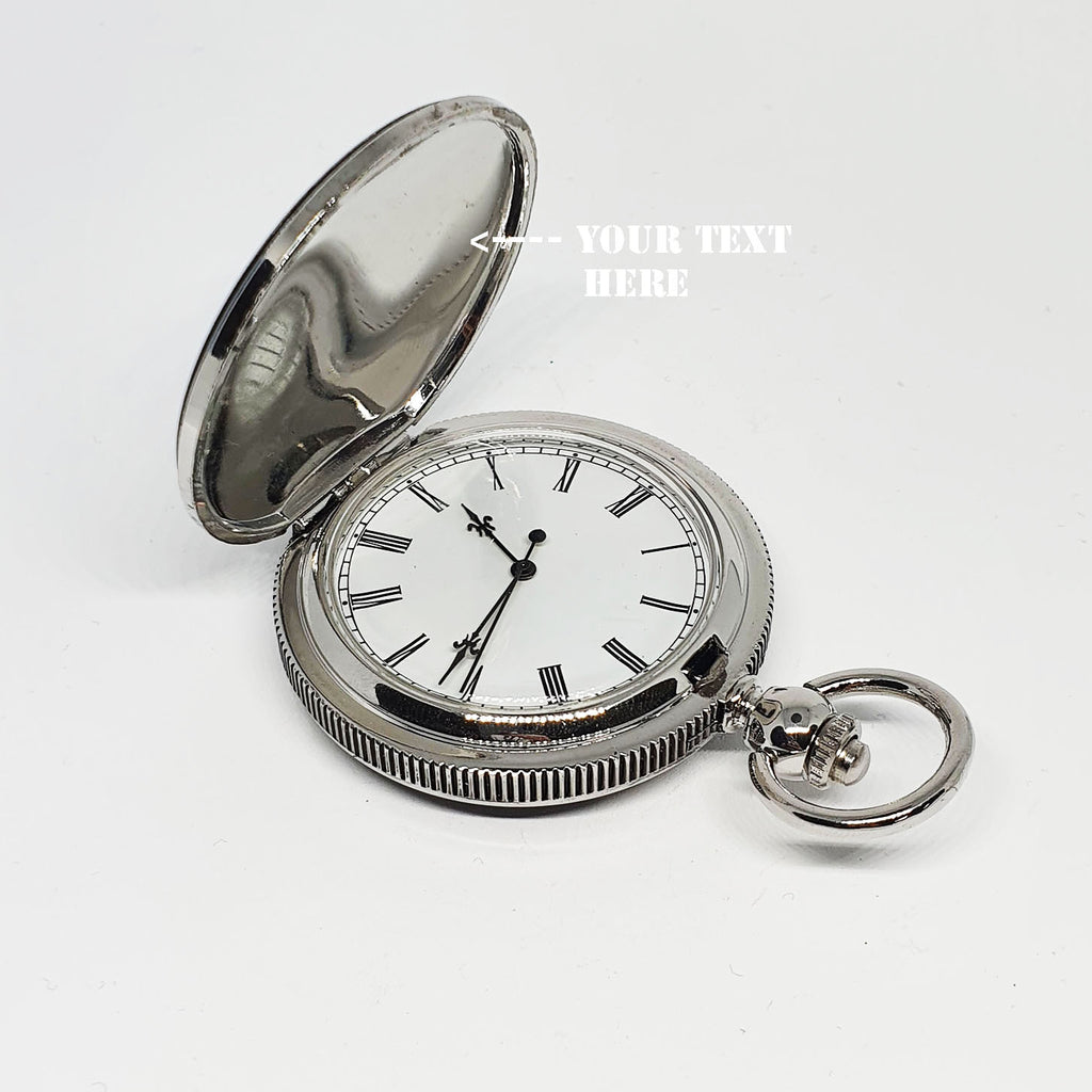 Silver-tone Baby Angel Pocket Watch | Engraved Gift Pocket Watch ...