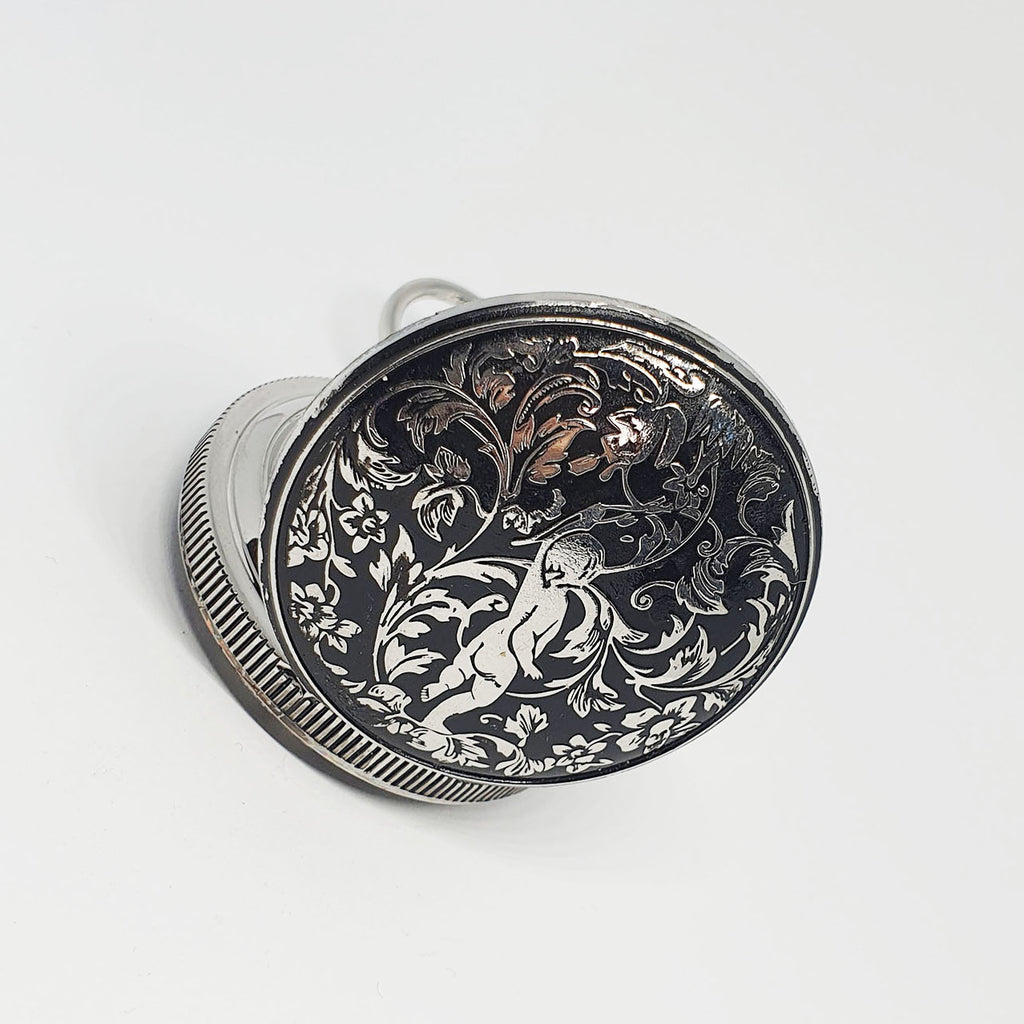 Silver-tone Baby Angel Pocket Watch | Silver & Black Vest Watch ...