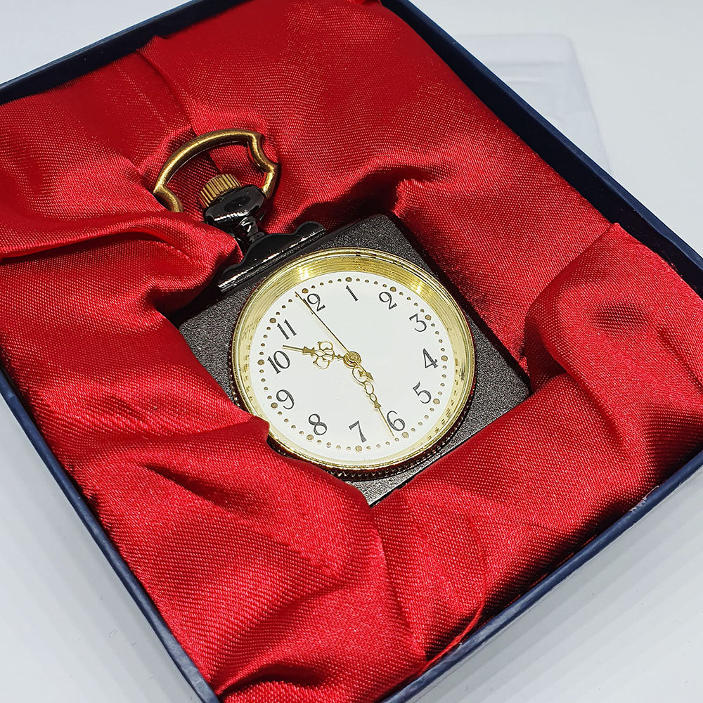 Square-shaped Black Pocket Watch | Square-Shaped Black Vest Watch ...