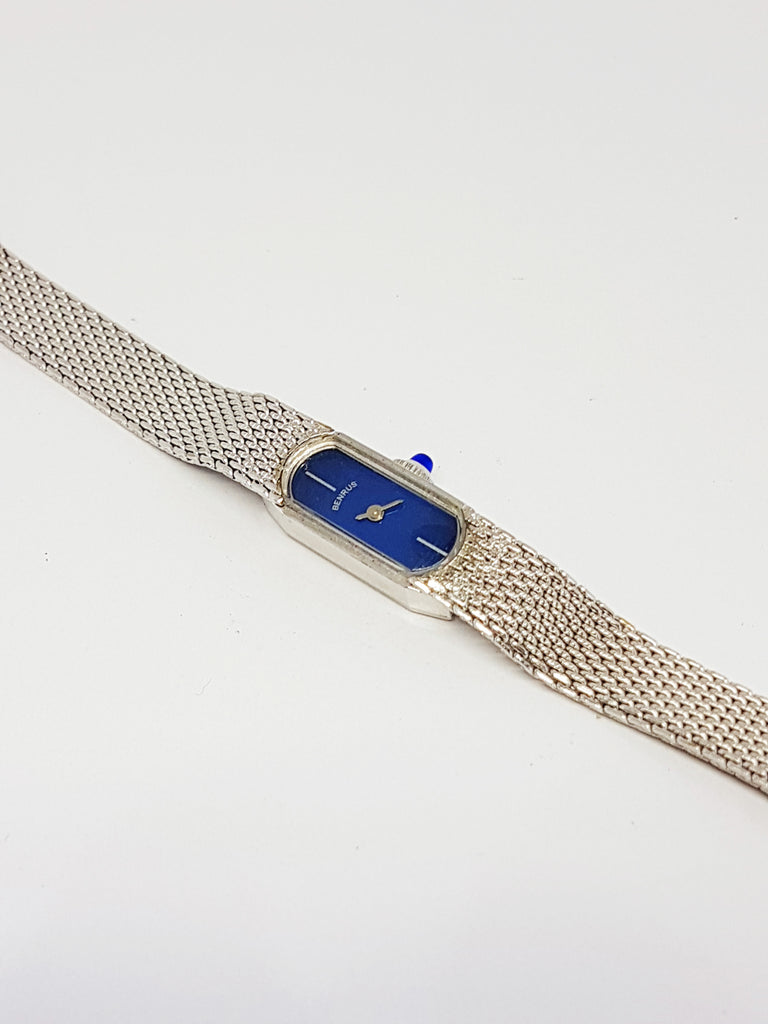 RARE 1960s Mechanical Ladies Benrus Watch | Art Deco Blue Dial Watch ...