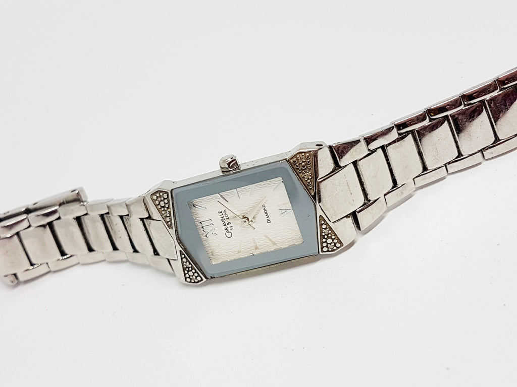 Retro Square-Dial Bulova Watch | Vintage Bulova Diamond Watch – Vintage ...