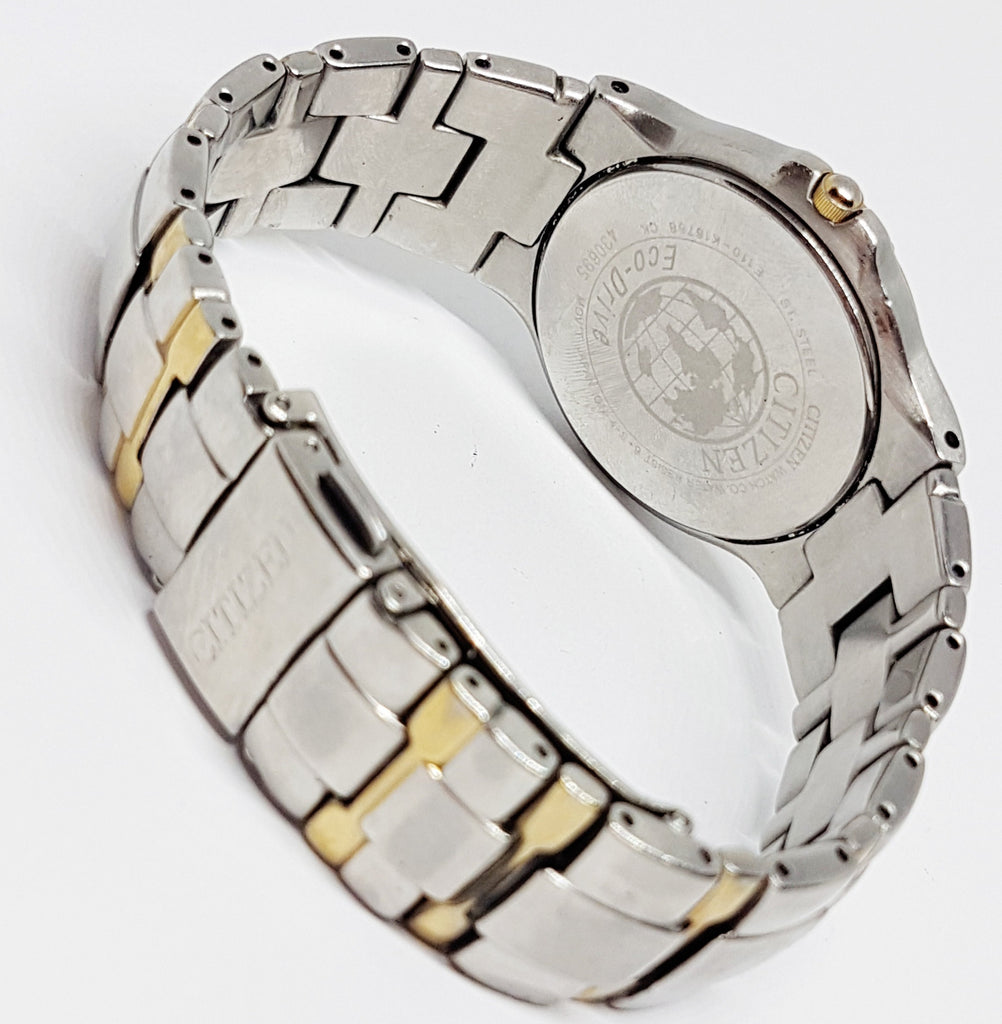 Citizen Eco Drive E110 K16768 Watch | Dual-Tone Steel Analog Citizen ...
