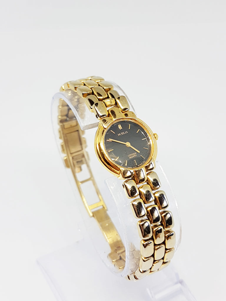 Black Gold Noblia Citizen Quartz | Citizen 4420 E40387 Dress Watch ...