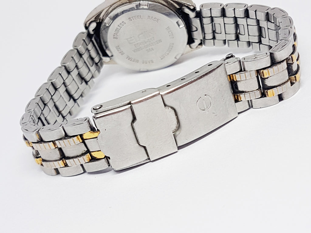 Vintage Elgin Quartz Watch | Two-tone Luxury Wedding Watch Unisex ...