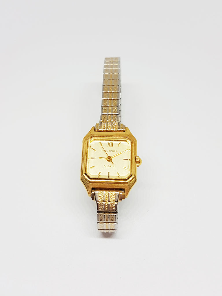 Gold-tone Helbros Quartz Watch | Ladies Square-shaped Helbros Watch ...