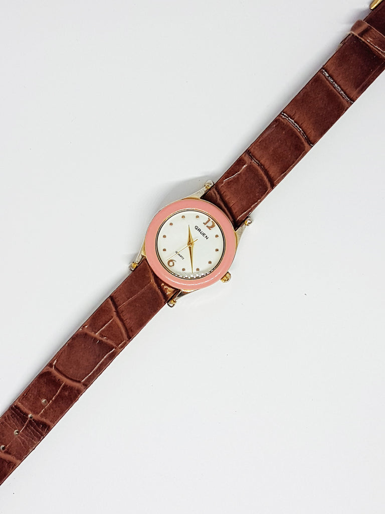Bohemian Gold-tone Gruen Quartz Watch | Rustic-style Ladies Watches ...