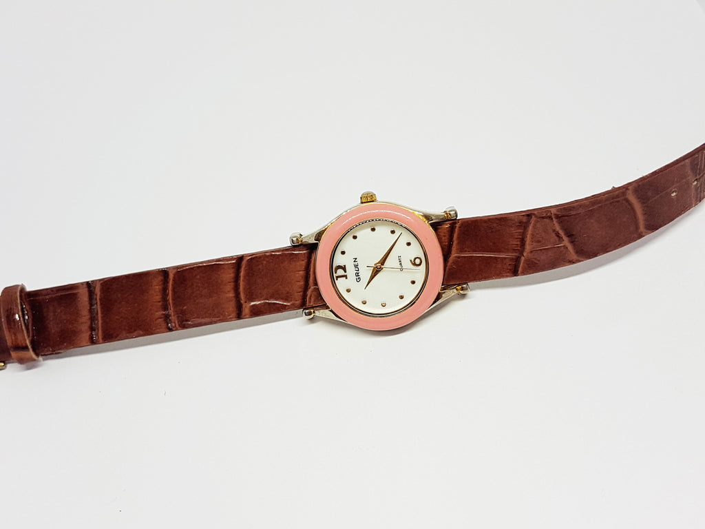 Bohemian Gold-tone Gruen Quartz Watch | Rustic-style Ladies Watches ...
