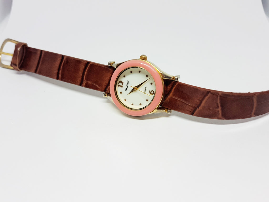 Bohemian Gold-tone Gruen Quartz Watch | Rustic-style Ladies Watches ...