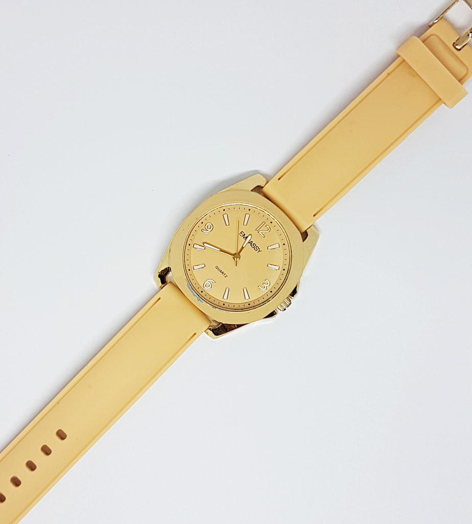 Pale Beige Women's Embassy Watch | Elegant Embassy Quartz Watch ...