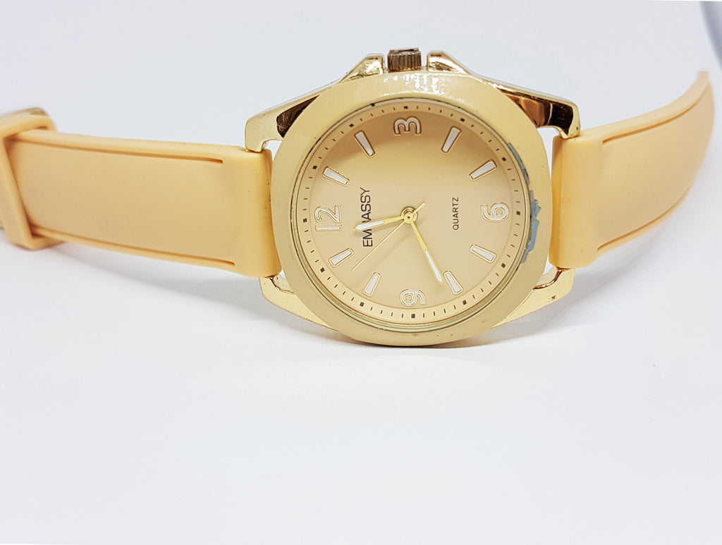 Pale Beige Women's Embassy Watch | Elegant Embassy Quartz Watch ...