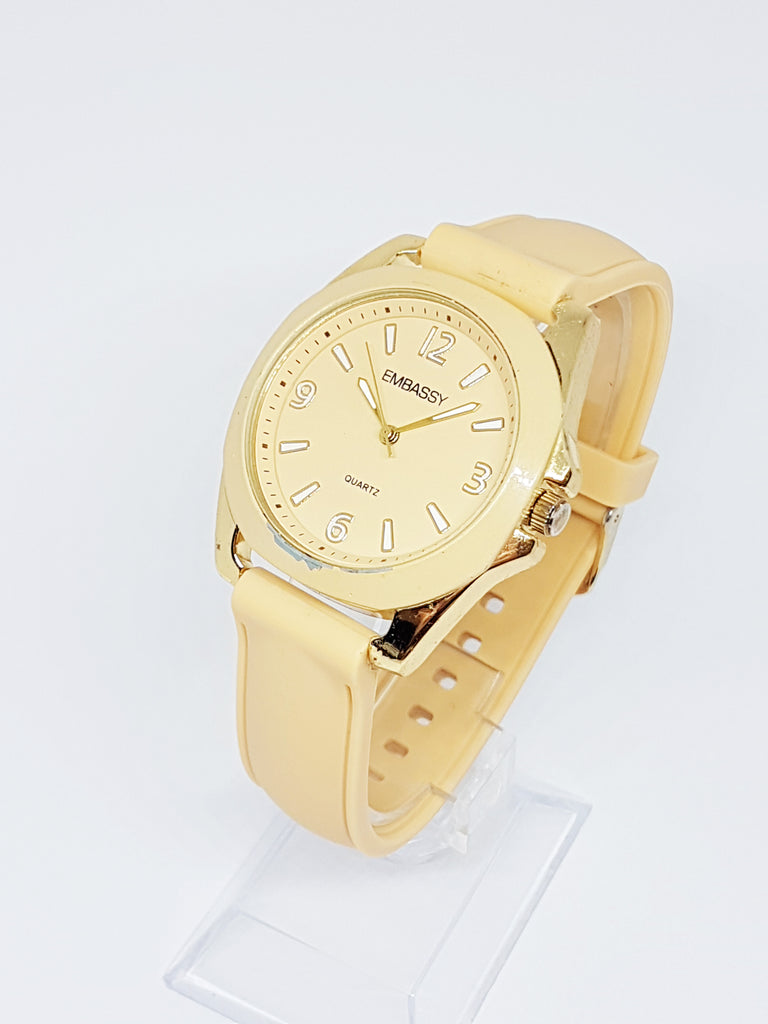 Pale Beige Women's Embassy Watch | Elegant Embassy Quartz Watch ...