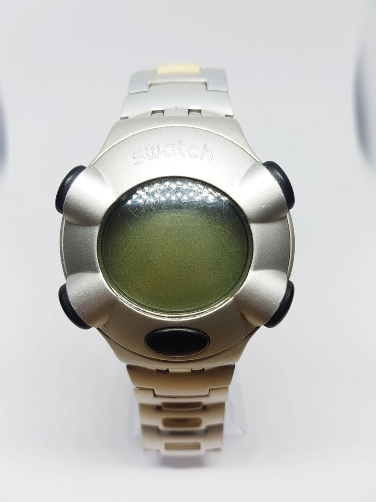 Swatch Digital Beat VIRTUAL WAVE I YFS4000 | Retro Swiss Swatch Watch ...