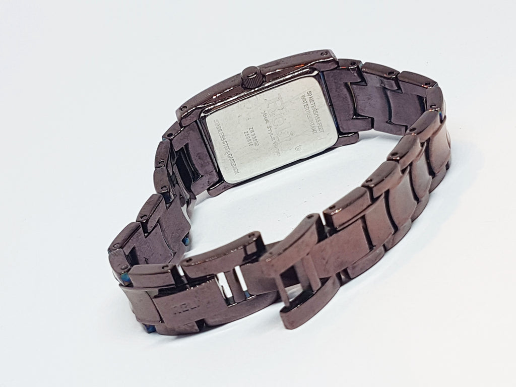 Square Relic by Fossil Quartz Watch | Chocolate Brown Ladies Watch ...