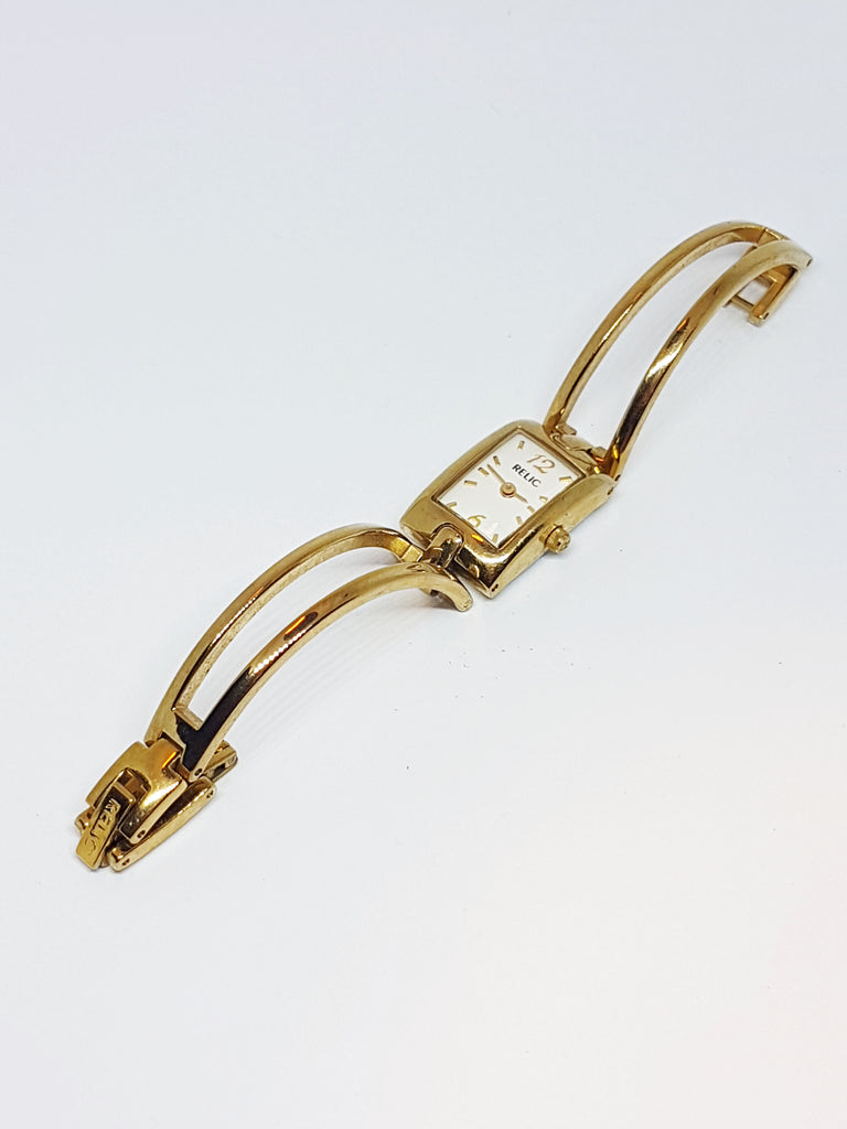 Tiny Square Gold-tone Relic Quartz Watch | Relic by Fossil Watches ...