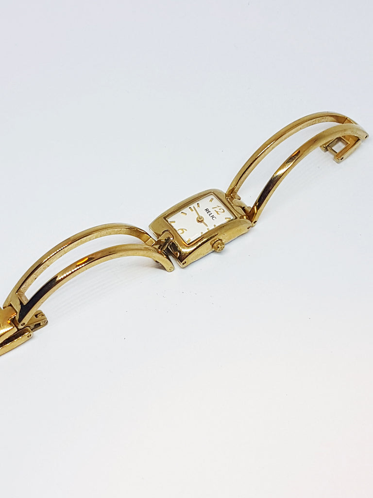 Tiny Square Gold-tone Relic Quartz Watch | Relic by Fossil Watches ...