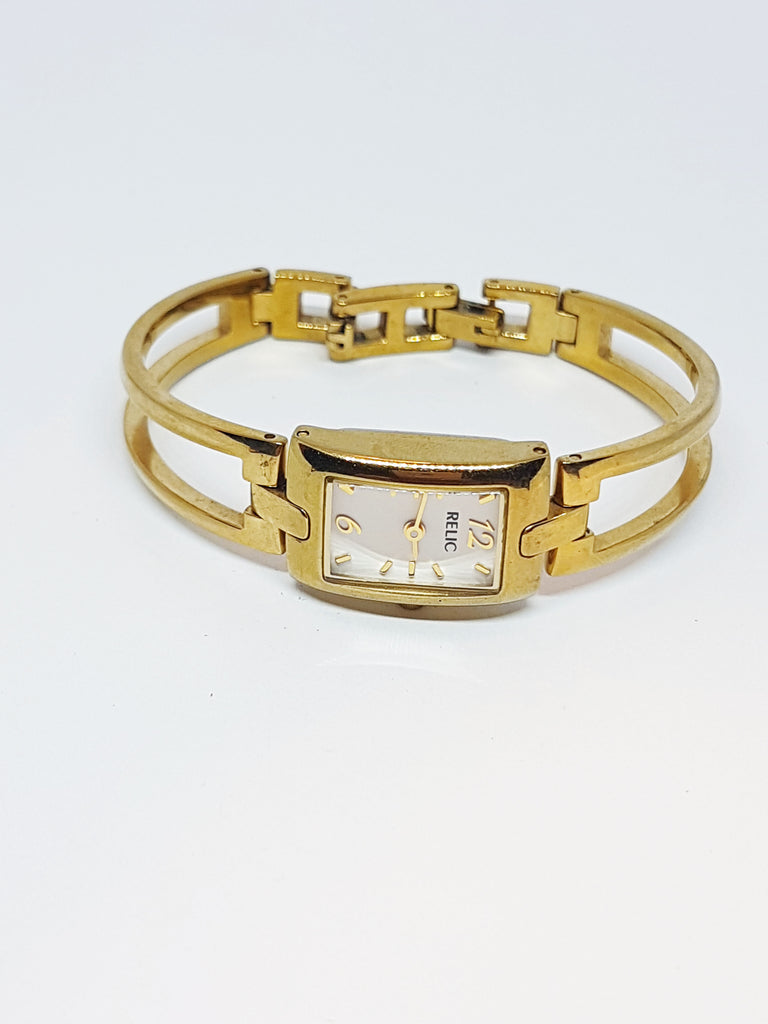 Tiny Square Gold-tone Relic Quartz Watch | Relic by Fossil Watches ...