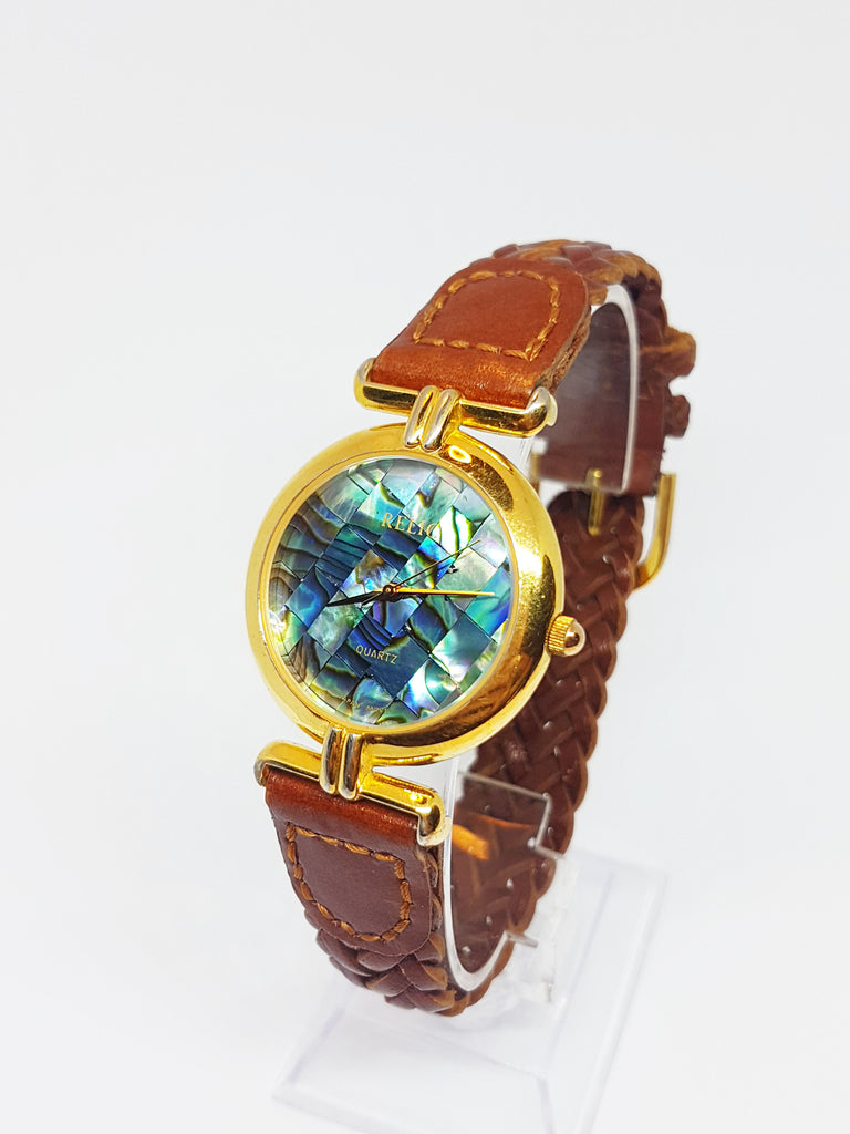 Blue Marble Relic Quartz Watch | Marble Effect Women's Watch – Vintage ...