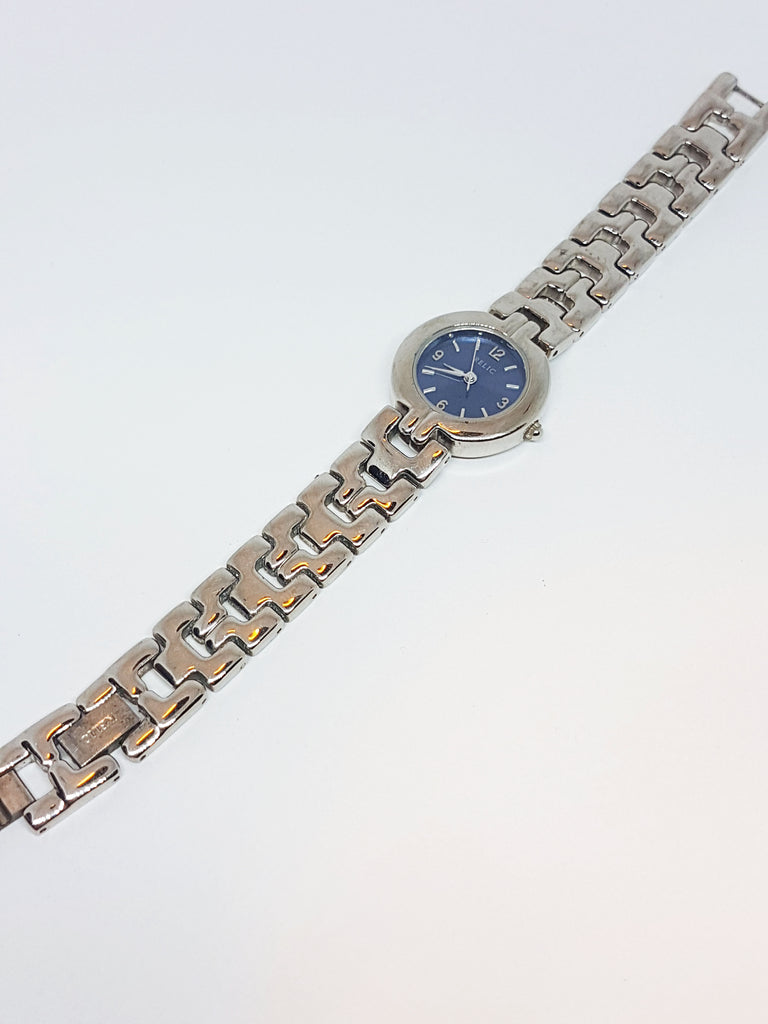 Blue Dial Relic Quartz Watch | Silver-tone Luxury Ladies Fossil Watch ...