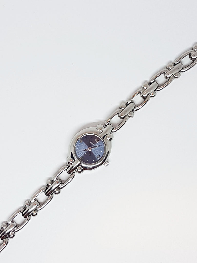 Navy Blue Fossil Watch for Ladies | Silver-tone Fossil Quartz Watch ...