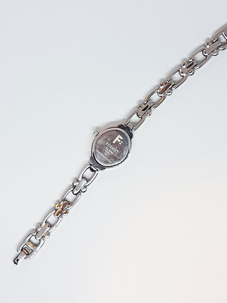 Navy Blue Fossil Watch for Ladies | Silver-tone Fossil Quartz Watch ...