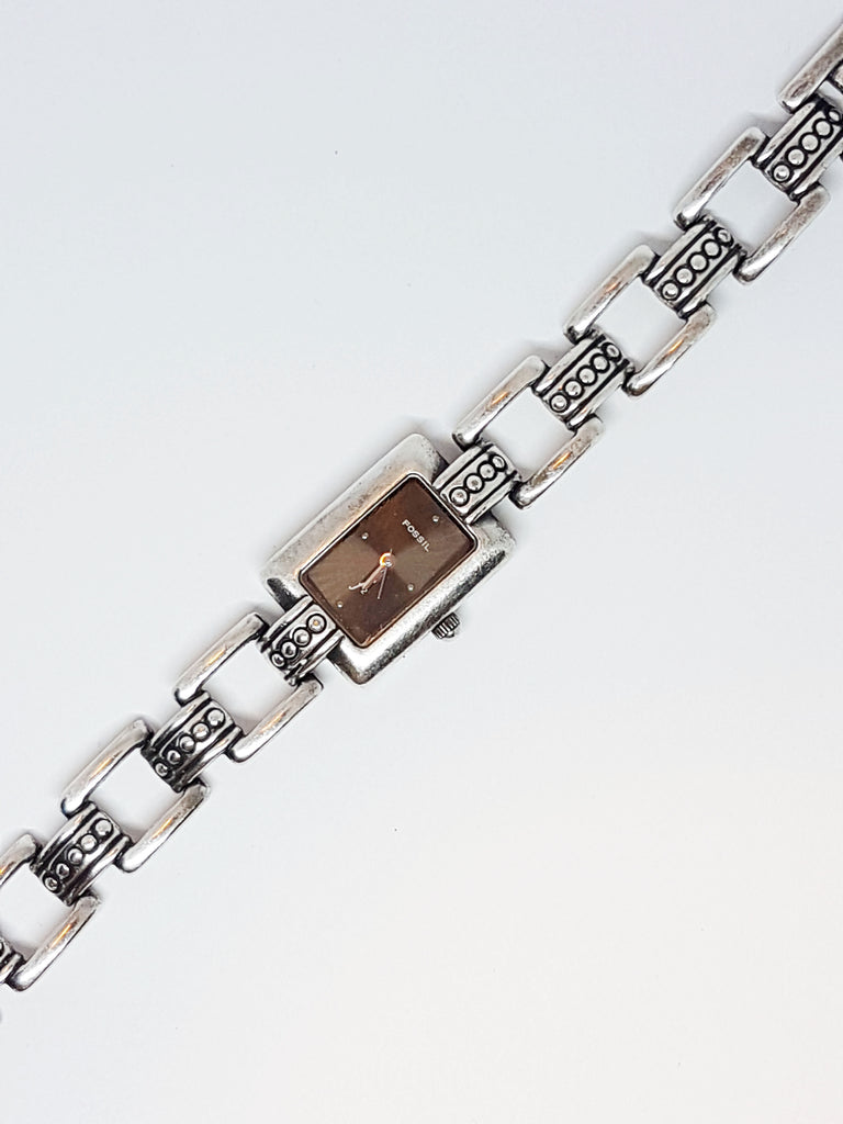 Silver-tone Boho Fossil Ladies Watch | Unique Fossil Watch Bracelet ...