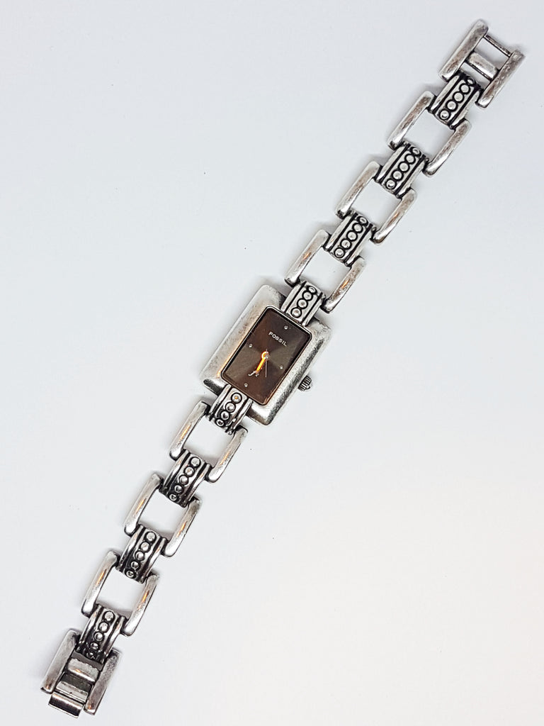 Silver-tone Boho Fossil Ladies Watch | Unique Fossil Watch Bracelet ...