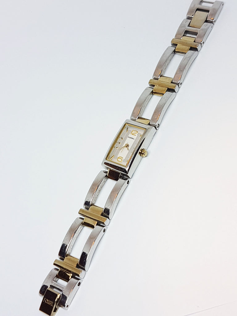 Square-Dial Stainless Steel Fossil Watch | Modern Luxury Women's Watch ...