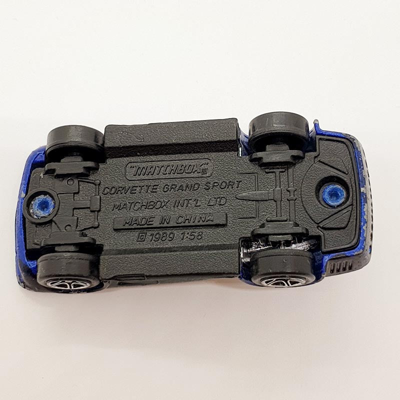 Vintage 1989 Blue Corvette Grand Sport Matchbox Car Toy | Corvette Car ...