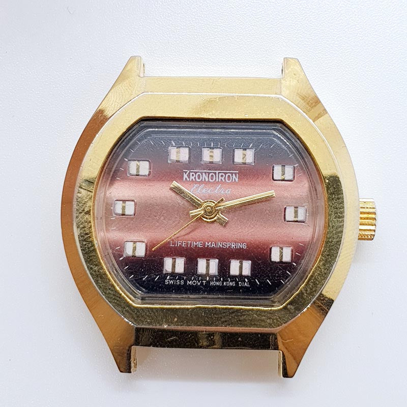 Red Dial Kronotron Swiss Movement Watch for Parts & Repair – Vintage Radar