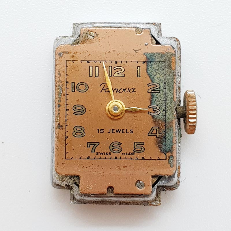 Art Deco Renova 15 Jewels Swiss Made Watch for Parts & Repair – Vintage ...