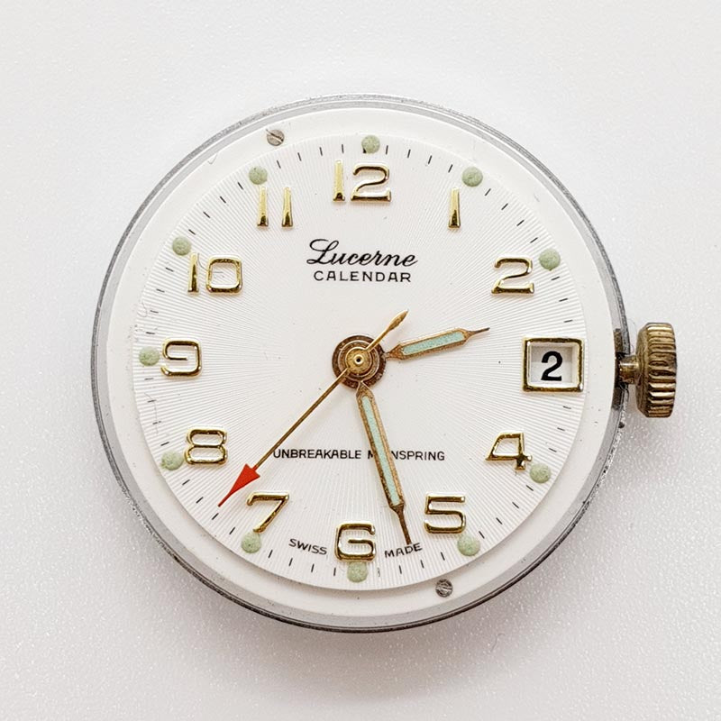 Lucerne Calendar Diamond Tooled Swiss Made Watch for Parts – Vintage Radar