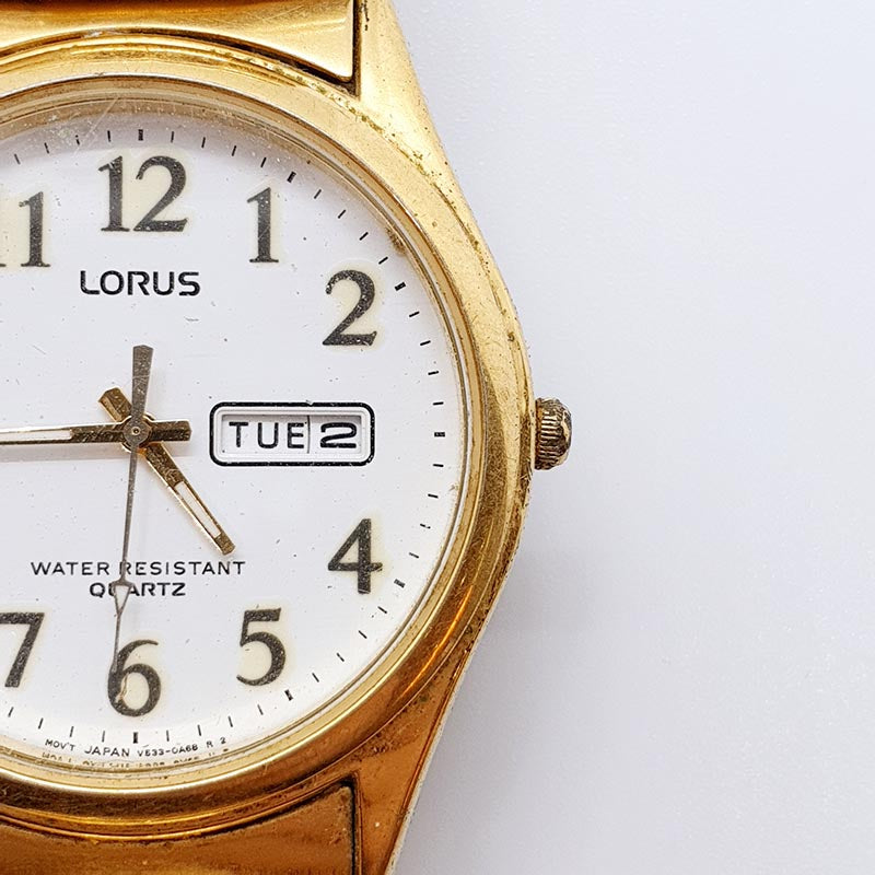 Lorus Day Date V533 0A68 R2 Watch for Parts & Repair - NOT WORKING ...