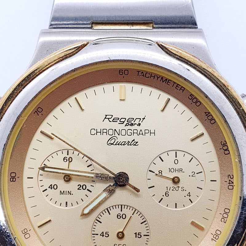 Regent Chronograph Tachymeter Quartz Watch for Parts & Repair – Vintage ...