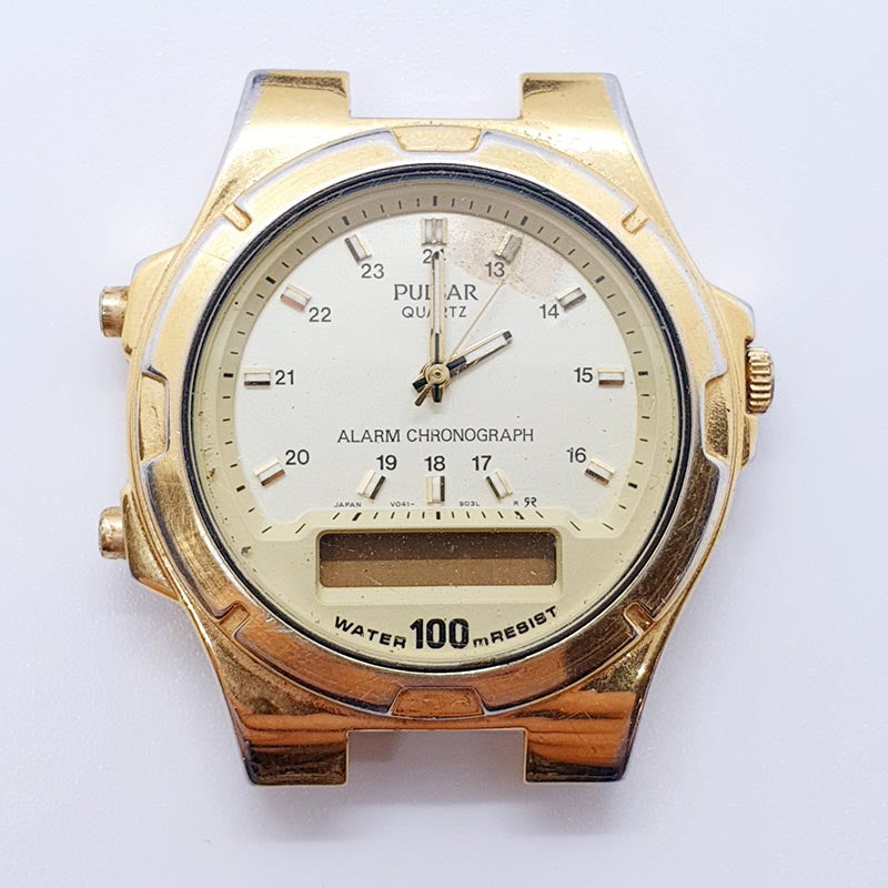 Pulsar Alarm Chronograph 100m Digital Analog Watch for Parts & Repair ...