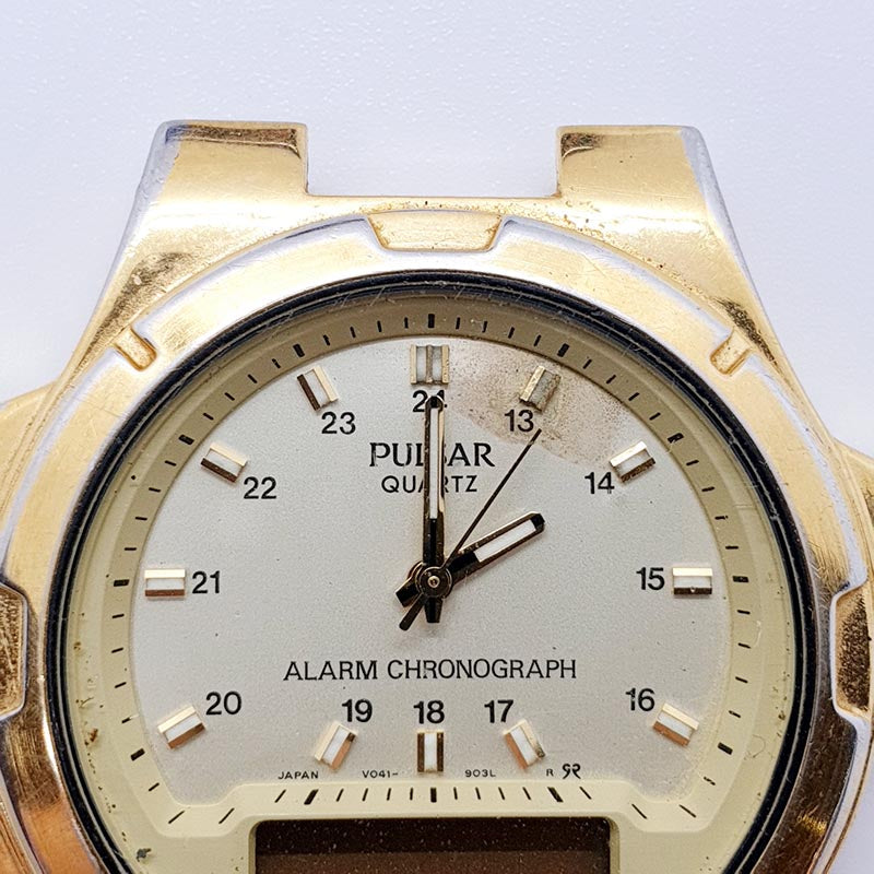 Pulsar Alarm Chronograph 100m Digital Analog Watch for Parts & Repair ...