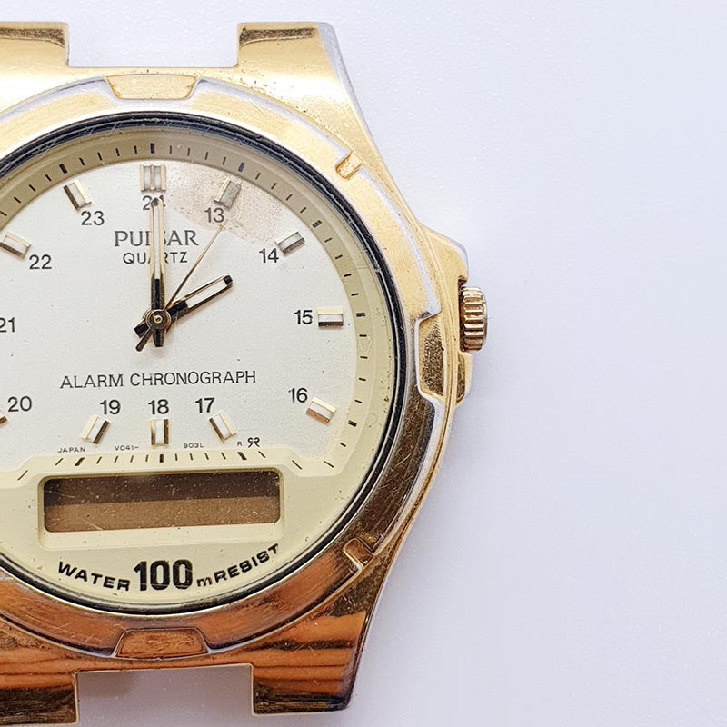 Pulsar Alarm Chronograph 100m Digital Analog Watch for Parts & Repair ...